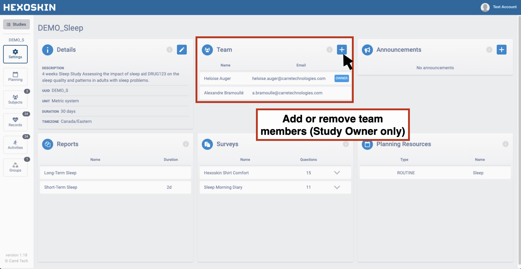 What is the "Study Team"